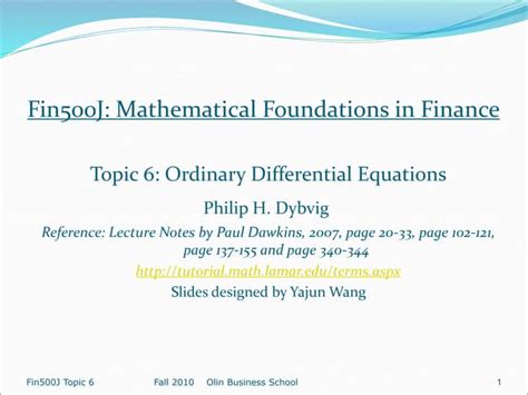 Introduction To Ordinary Differential Equation Ppt Programming Languages Computing