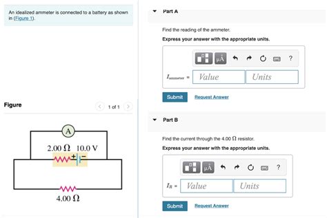 Solved Part A An Idealized Ammeter Is Connected To A Battery Chegg