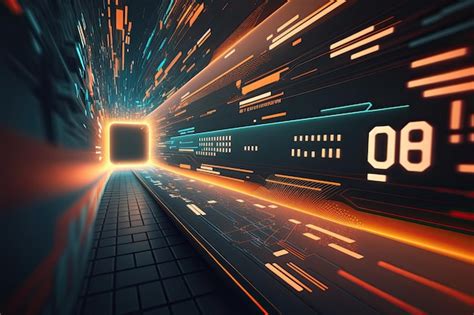 Premium Photo Data Packets Running Through Internet Servers At Light Speed