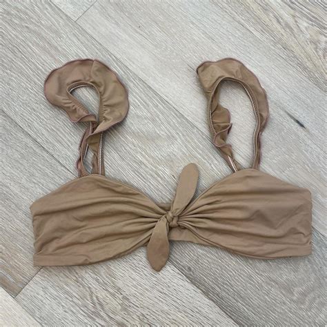 Dippin Daisys Tan Bathing Suit Top Size Small Depop