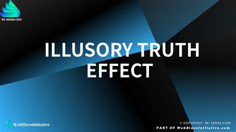 Unveiling The Illusory Truth Effect Be Sense