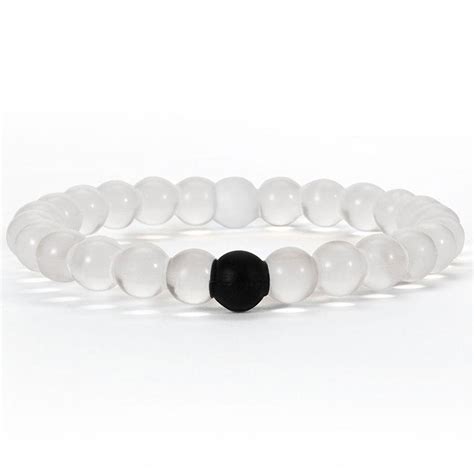 Lokai Bracelet White Black Clear