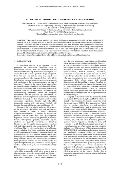 Pdf Extraction Methods Of Value Added Compounds From Biomasses