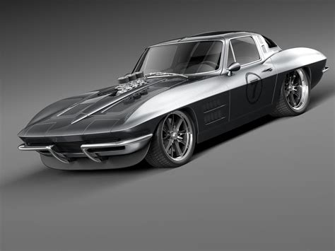 Chevrolet Corvette C2 Sport Coupe 3d Max