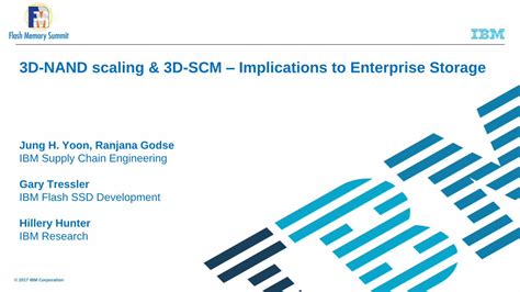 Pdf 3d Nand Scaling And 3d Scm Implications To Enterprise Storage · Title Ibm Presentation