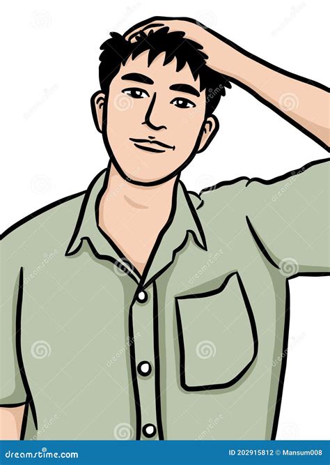 Cartoon Cute Man On White Background Stock Illustration Illustration