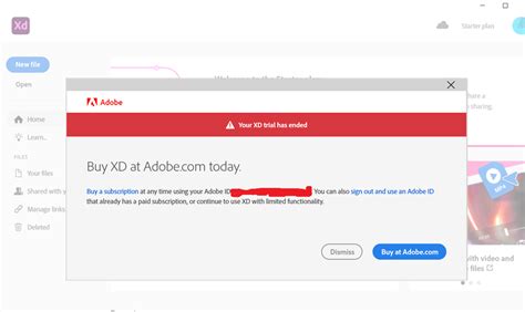 My Adobe Xd Trail Over But I Want To Use The Start Adobe Support