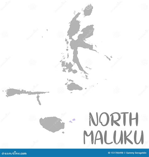 High Quality Map Of North Maluku Is A Province Of Indonesia Stock