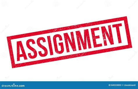 Assignment Rubber Stamp Stock Illustration Illustration Of Header
