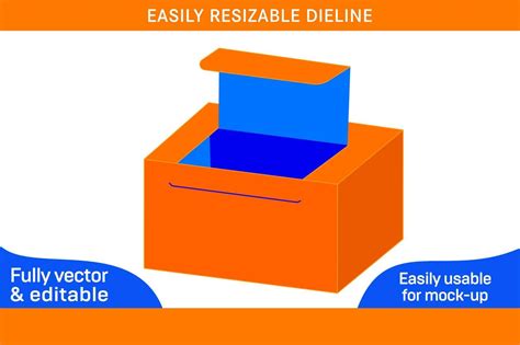 Customized Design Box Dieline Template And 3d Vector File 3d Box 22721939 Vector Art At Vecteezy