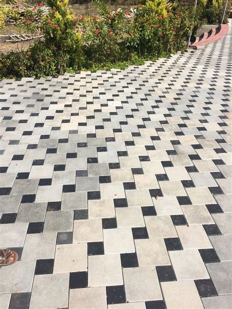 Rectangular Outdoor Interlocking Concrete Paver Blocks Size Medium