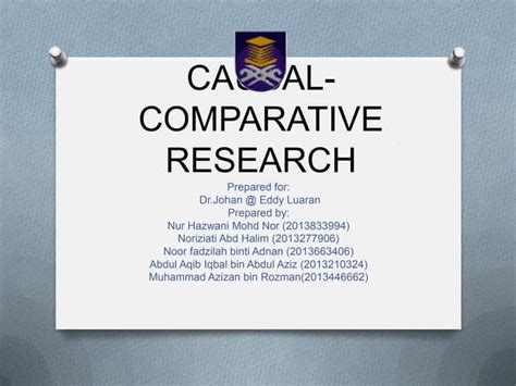 Causal Comparative Research Pptx