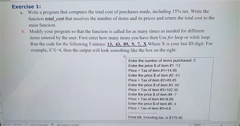 Solved A Exercise 1 Write A Program That Computes The