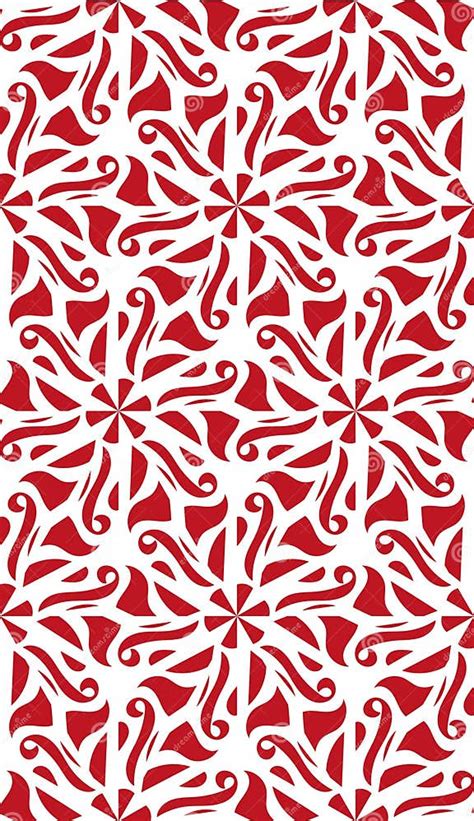 Vector Rood Abstract Damast Naadloos Patroon Op Witte Achtergrond