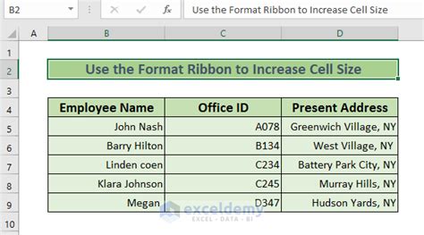 How To Increase Cell Size In Excel 7 Methods Exceldemy