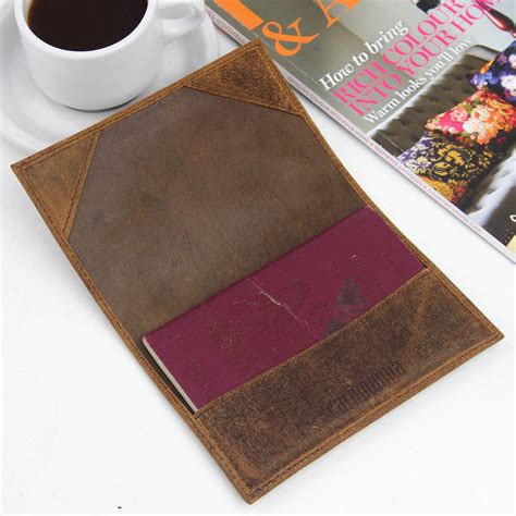 Personalised Mr And Mrs Leather Passport Holder Set By Scaramanga