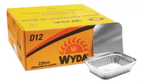 Embalagem De Alumínio Retangular 220ml D12 Fechamento Manual