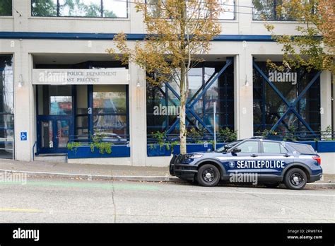 Seattle September 17 2023 Patrol Car Parked Outside Seattle Police