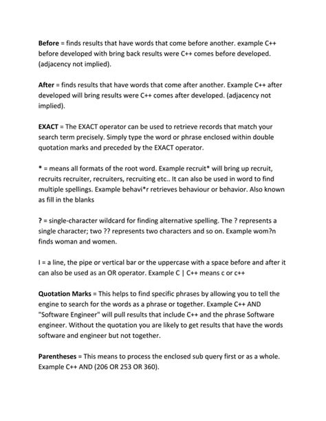 Boolean Operators Pdf