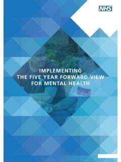Implementing The Five Year Foward View For Mental Health Implementing