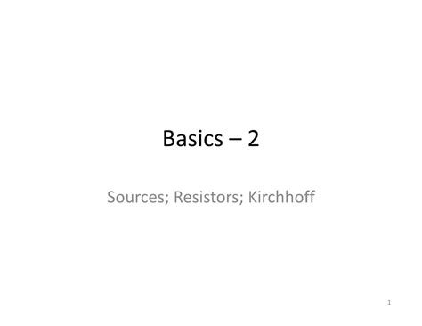 Lecture 2 Notes Taken In Class Basics 2 Sources Resistors