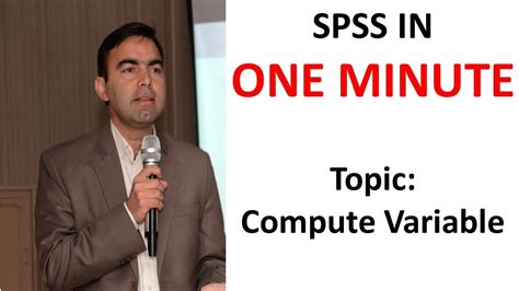 How To Compute Variables In Spss Spss In One Minute Series Urdu