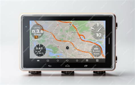 Premium Photo Portrait Beautiful Black Modern Gps Navigation System Isolated On White Background