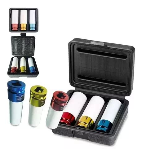 Juego De Enchufes De Impacto De 12 Longitud 3 Piezas Color Bruto
