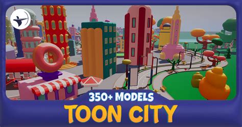 Cartoon City With Toon Shader V 20 3d Environments Unity Asset Store