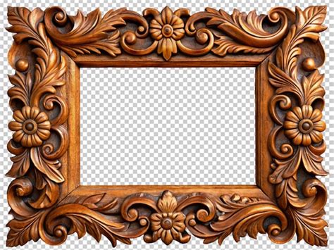 Premium Psd Traditional Carved Wooden Frame