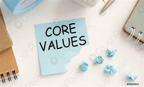 Core Values Text Written On Paper Page Stock Photo 4969941 Crushpixel