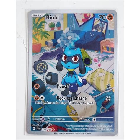 Pokemon Riolu Illustration Rare Scarlet And Violet Card Shopee Singapore