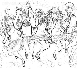 The Quintessential Quintuplets Coloring Pages Aniyuki