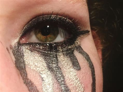 Premium Photo Cropped Portrait Of Woman With Smudged Eye Make Up