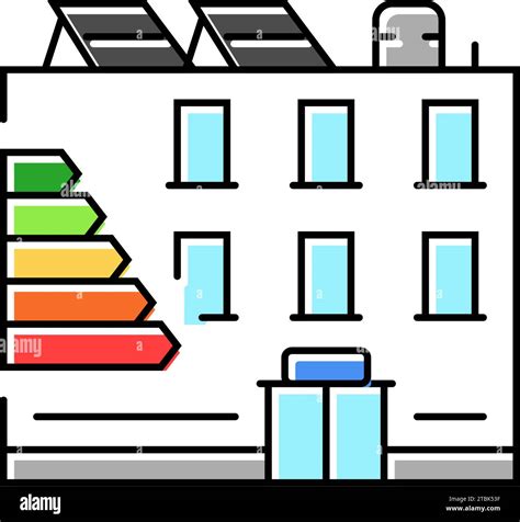 Office Energy Efficient Color Icon Vector Illustration Stock Vector