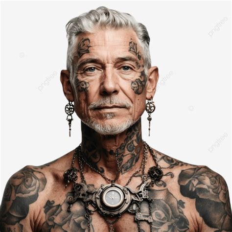 A Man With Tattoos On His Chest Has A Man With Tattoos On His Chest