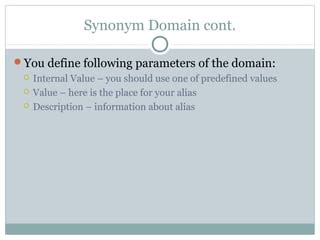 Domains In IBM Maximo Asset Management PPT