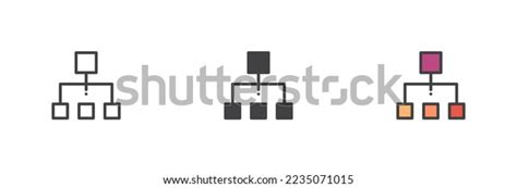 Infographics Flowchart Different Style Icon Set Stock Vector Royalty