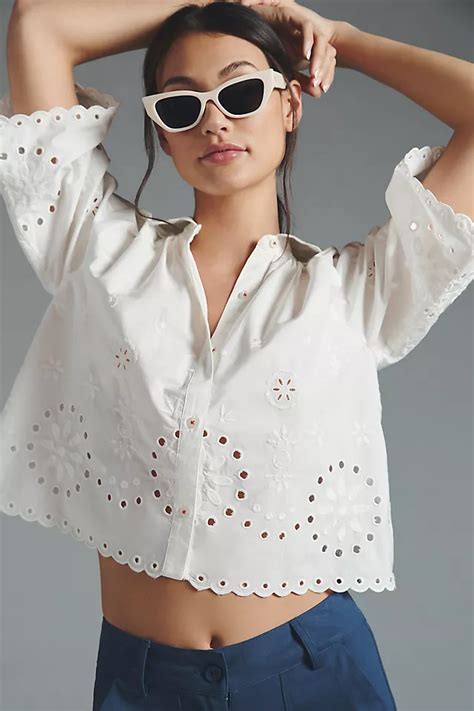 Scotch And Soda Eyelet Blouse Anthropologie