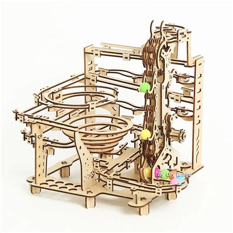 3d 나무 퍼즐 기계 트랙 Diy 과학 물리학 미로 공 모델 키트 조립 장난감 10 대 성인 어린이 생일 크리스마스 선물