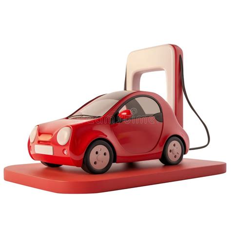 Cute 3d Render Ev Electric Vehicle Car Stock Illustration Illustration Of Cute Modern 312206653
