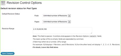 Managing Post Revisions In Wordpress