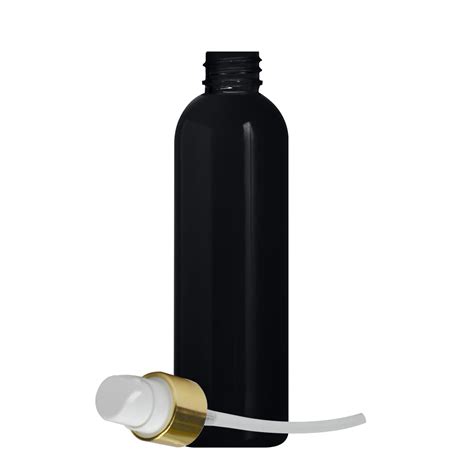 ERZA Black PVC Pump Bottle Dispenser Portable BPA Free Cylindrical Shampoo Lotion Hand Pump