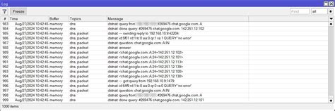 Disable Logging Dnspacket General Mikrotik Community Forum