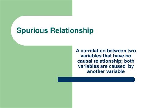 Ppt Spurious Relationship Powerpoint Presentation Free Download Id