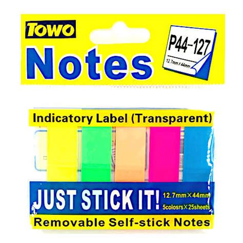 Towo Page Index Y44 127 5 Colour Kong Beng Stationery And Sports Pte Ltd