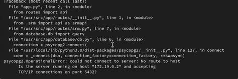 Postgresql Fedora Application Container Cannot Establish Connection