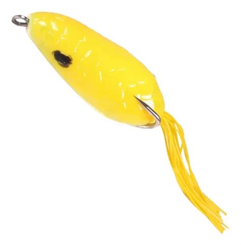 Isca Artificial Frog Cabeça De Cobra Traíra Tucunaré Bass Cor Amarelo