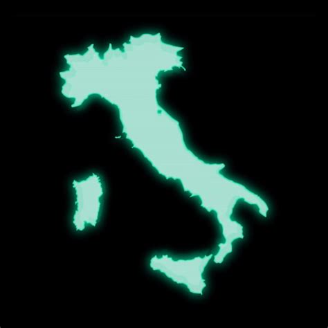 Mapa De Italia Vieja Computadora Verde Foto Premium