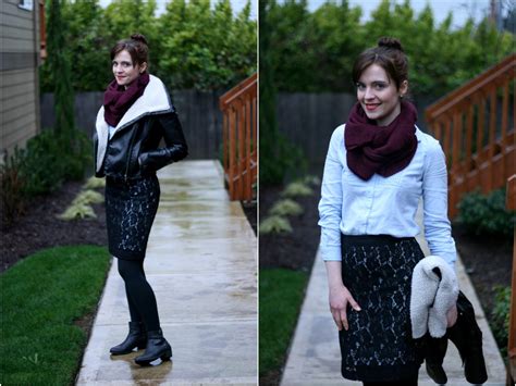 How To Wear Diy The Vintage Lace Remade Skirt And Pleather Create